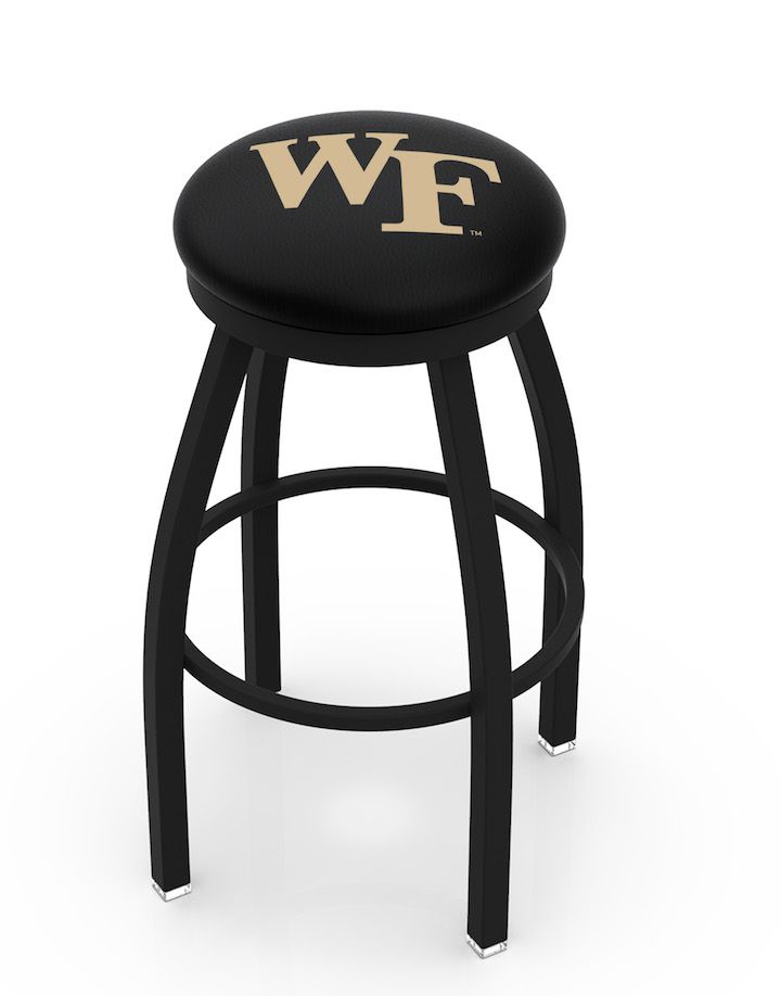Wake Forest Black Ring Swivel Stool