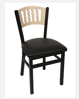 Wavy Cut-Out Back Chair