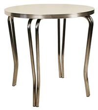 White Round Retro Diner Table