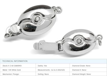 Single Strand Gold Clasps | American Pearl