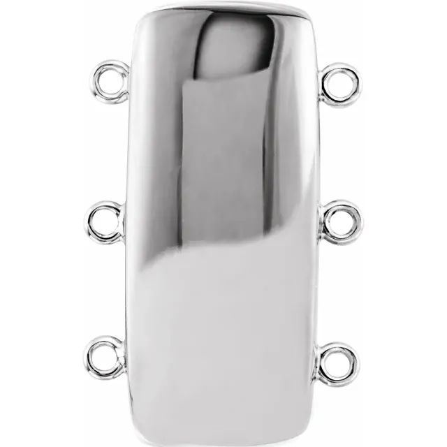 Sterling Silver 3-Strand Magnetic Clasp | American Pearl