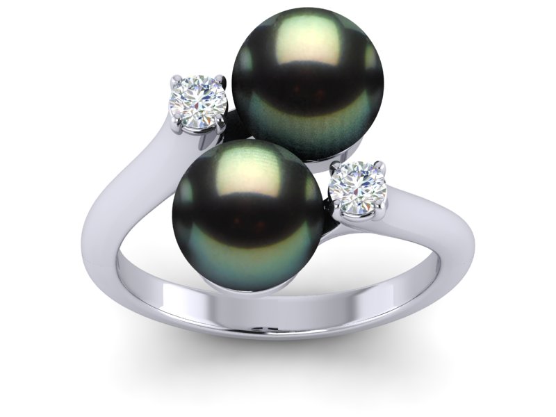 Gemini Tahitian Pearl Ring - Gemini Strands - Americanpearl.com