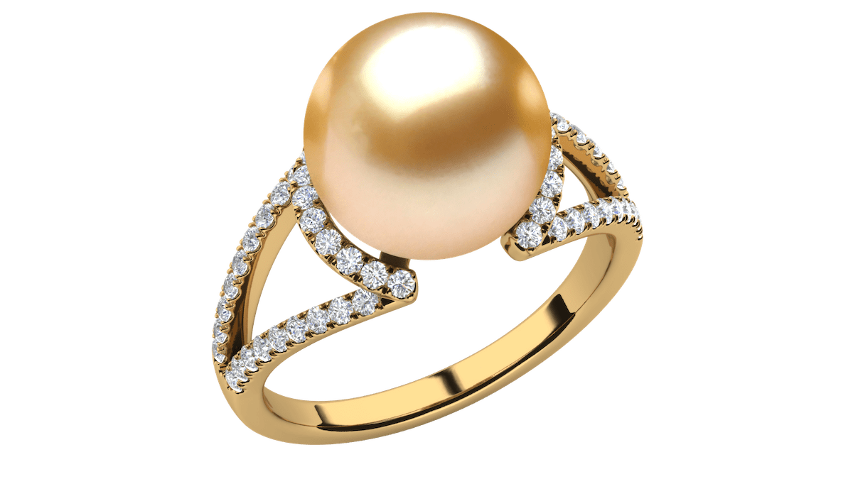 Golden Pearl Ring Eclipse | American Pearl