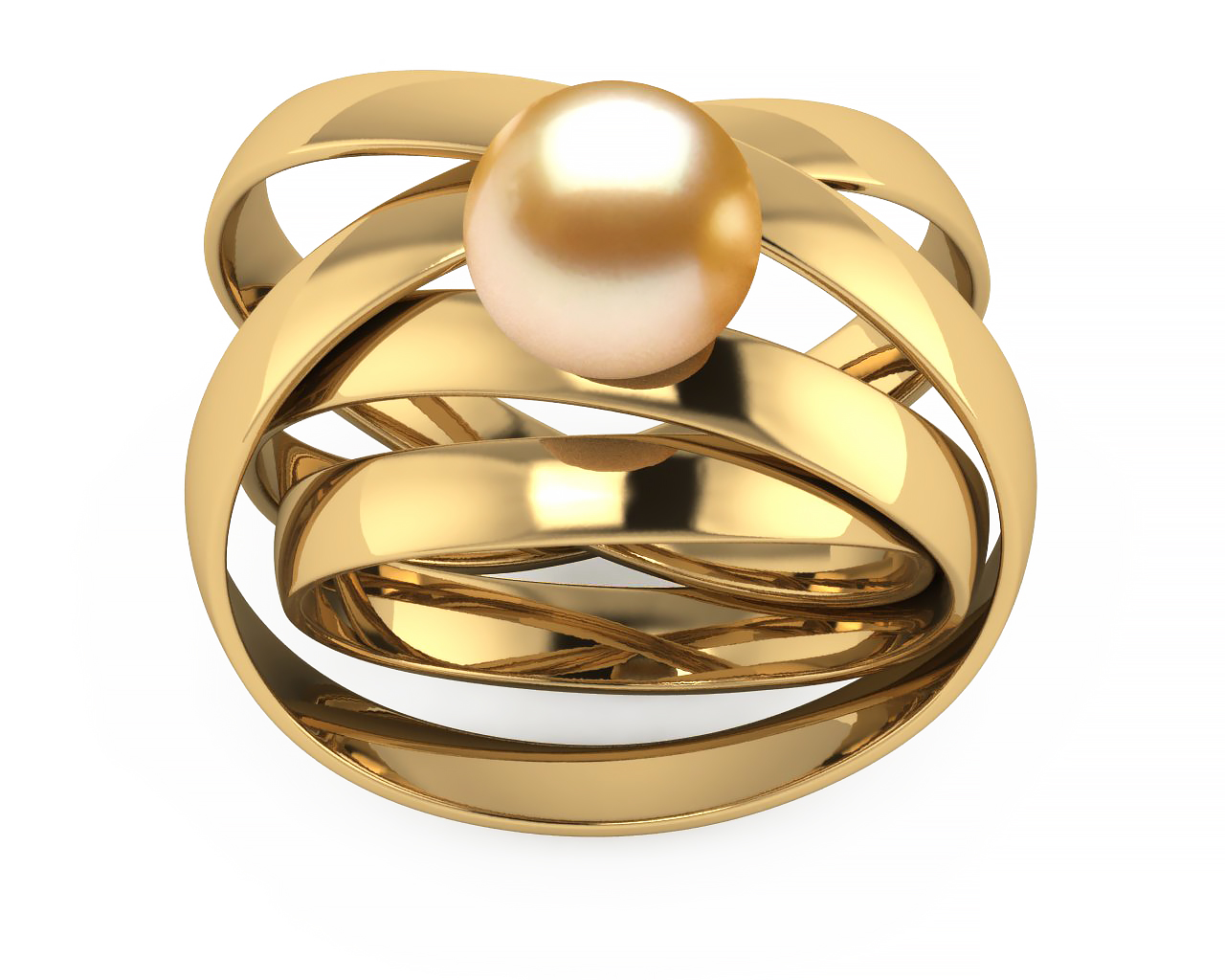 Golden South Sea Pearl Atomic Ring | American Pearl