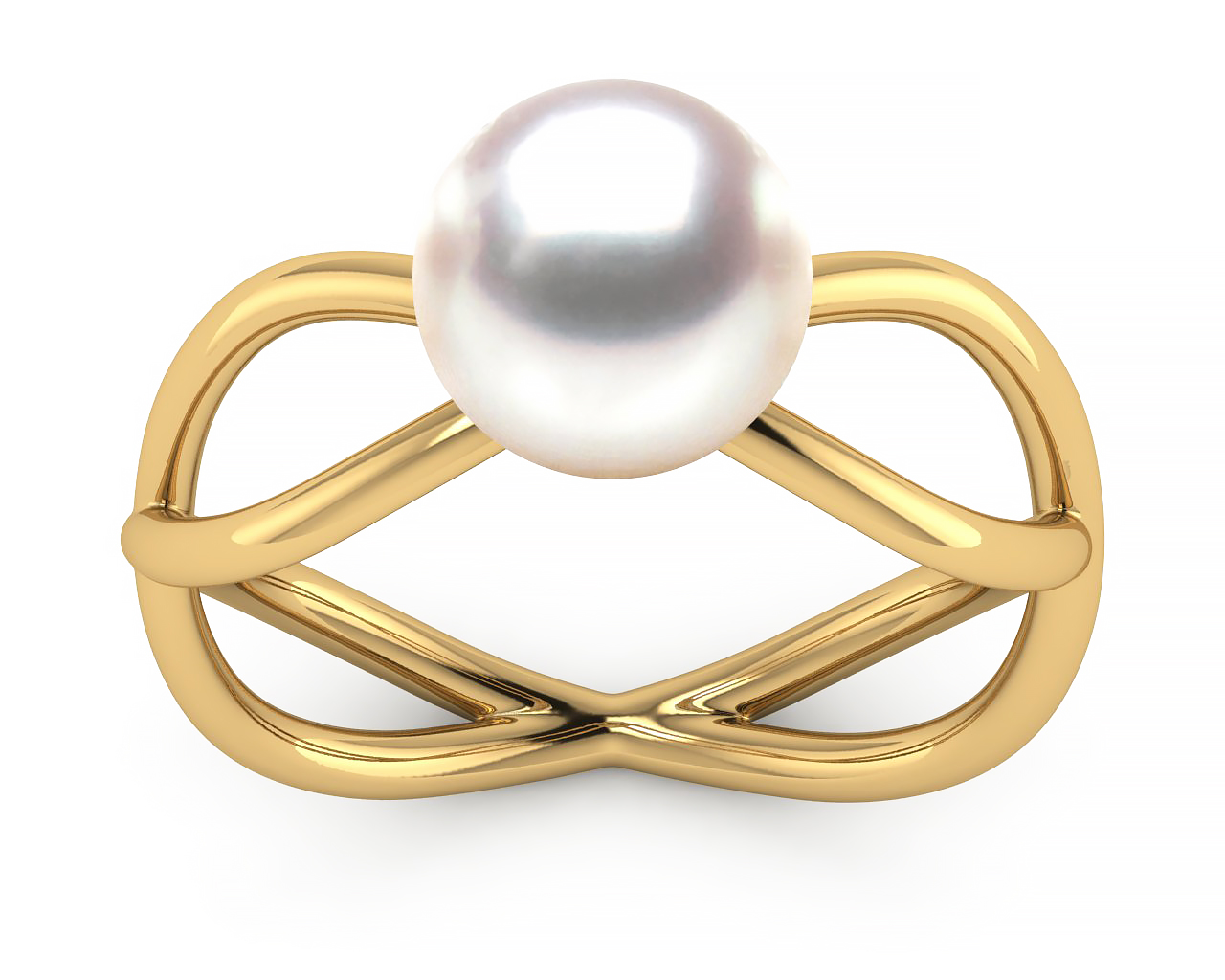 Japanese Akoya Pearl Petite Atomic Ring | American Pearl