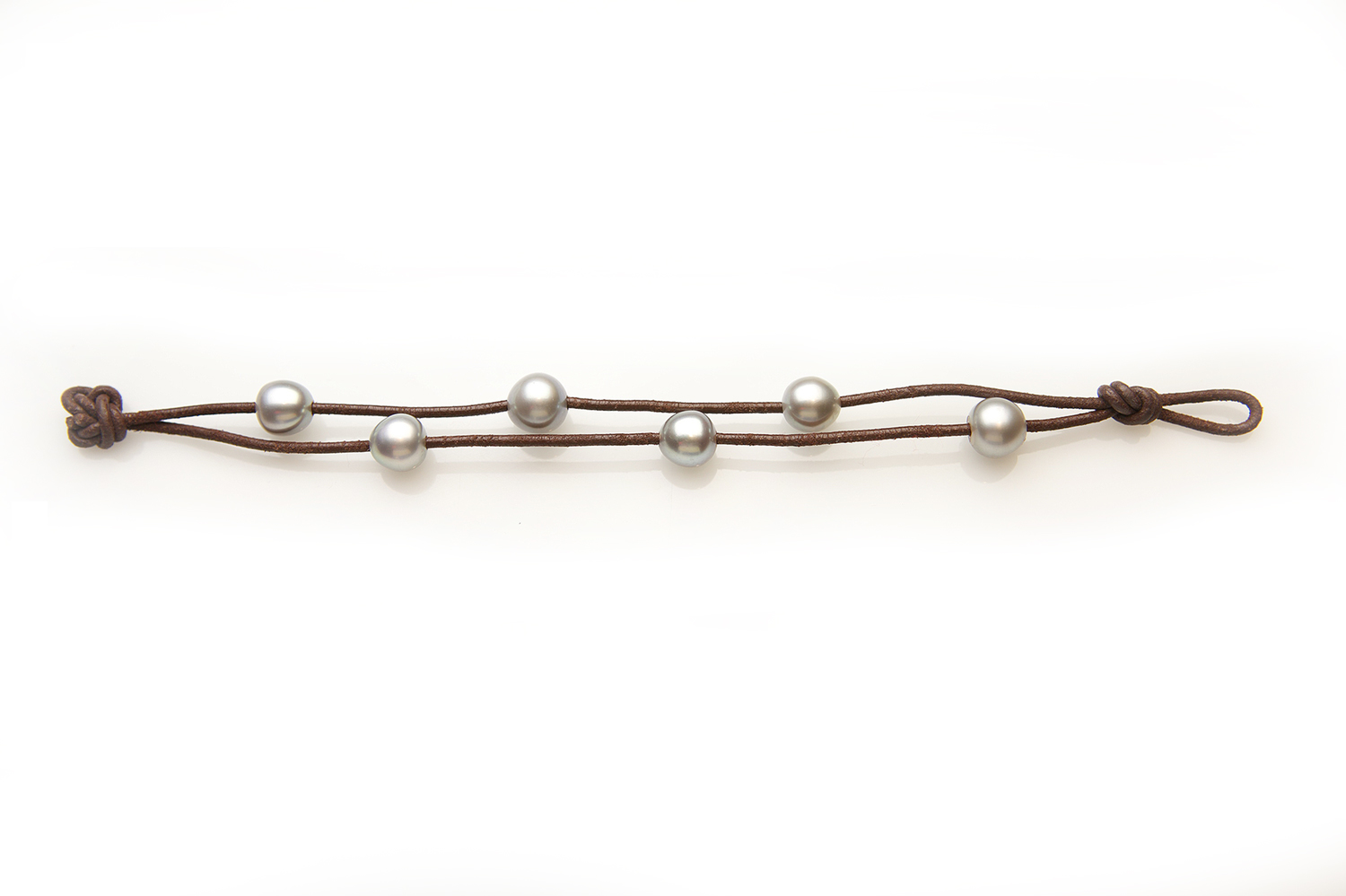 Pearl Leather Bracelet St. Barts Style | American Pearl