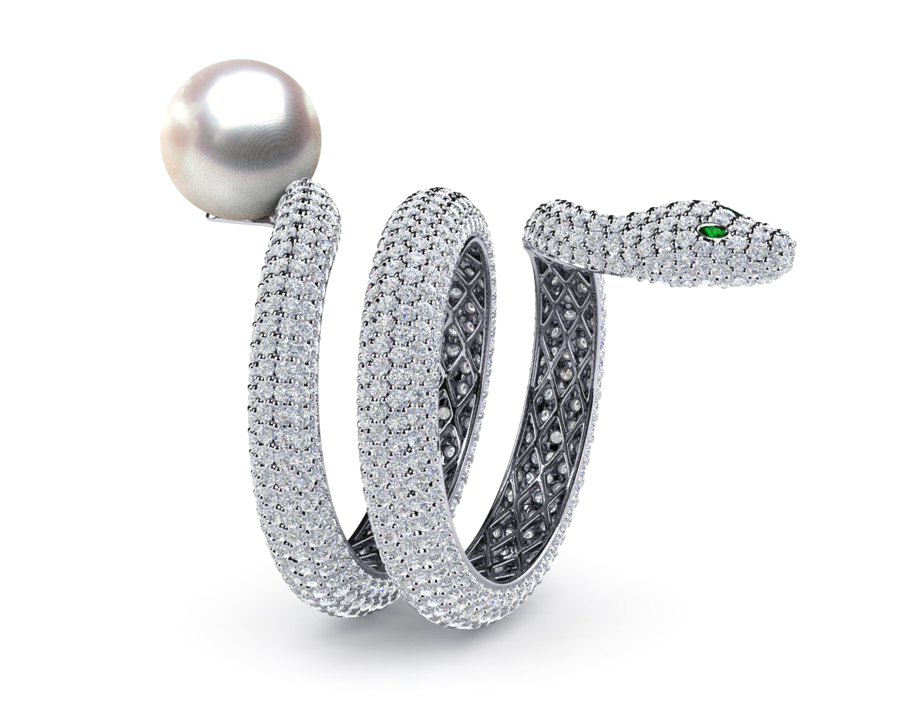 South Sea Pearl Snake Ring | American Pearl