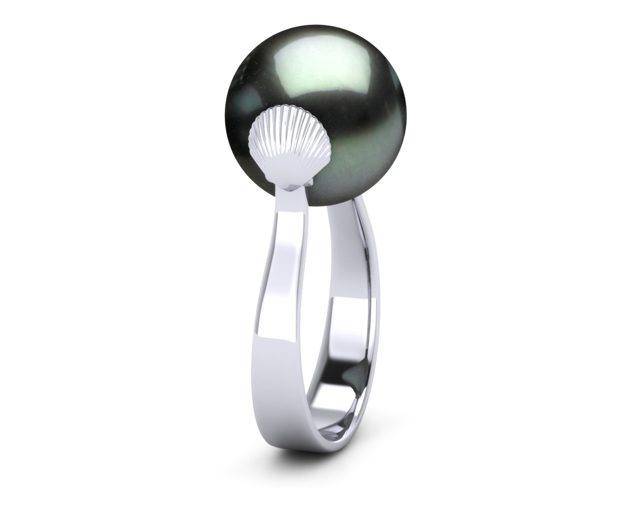 Tahitian Pearl Seashell Ring | American Pearl