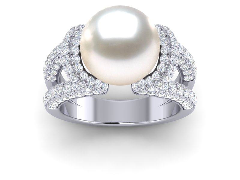 White South Sea Pearl Trophy Ring | American Pearl