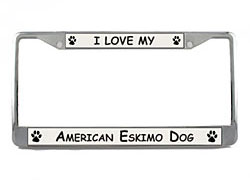 American Eskimo Dog License Plate Frame, License Plate Frames, American ...