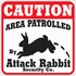 Attack Rabbit Sign | Animalden.com