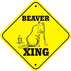 Beaver Crossing Sign, Beaver Gifts | Animalden.com