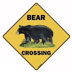 Black Bear Sign, Guard Sign, Black Bear Gifts | Animalden.com