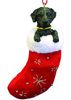 Black Lab Christmas Stocking Ornament & Gifts|Animalden.com