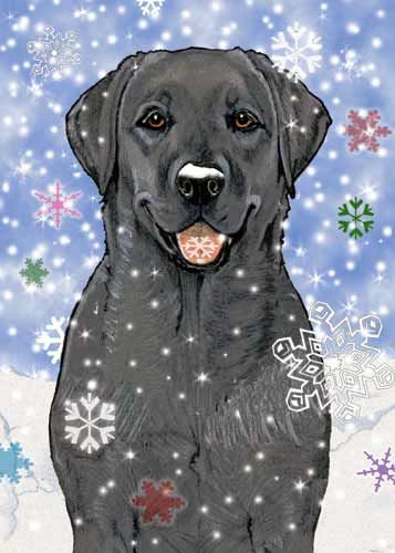 Labrador Retriever Black Christmas Cards
