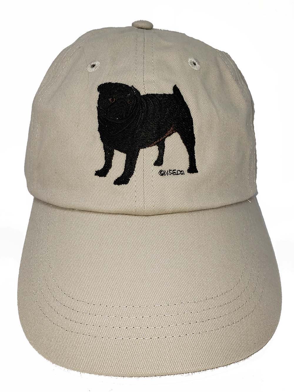 Black Pug Cap, Hat, Pug Gifts | Animalden.com