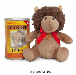 Buffalo Canned Critter, Stuffed Animal, Buffalo Gifts | Animalden.com