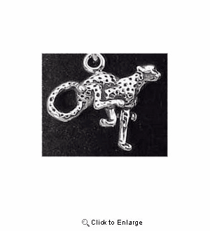 Cheetah Sterling Silver Charm - Animalden.com