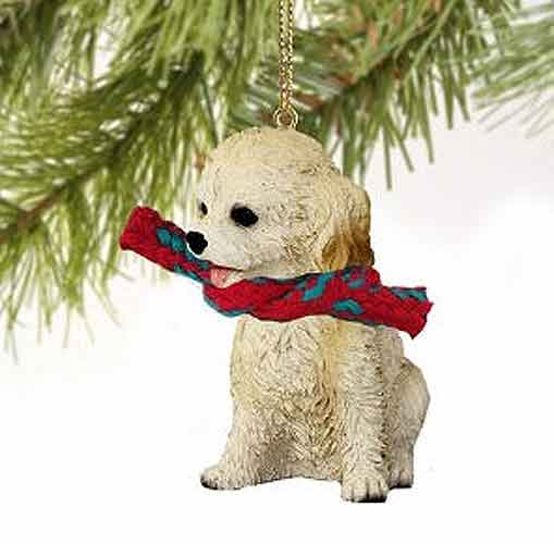 Cockapoo Tiny One Christmas Ornament Blonde | Animalden.com