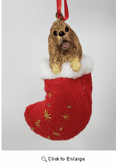 Cocker Spaniel Christmas Stocking Ornament & Gifts|Animalden.com
