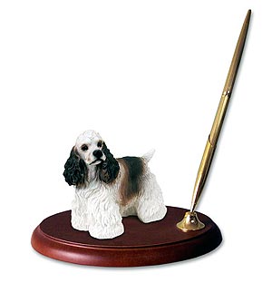 Cocker Spaniel Pen Holder (Brown & White) - Animalden.com