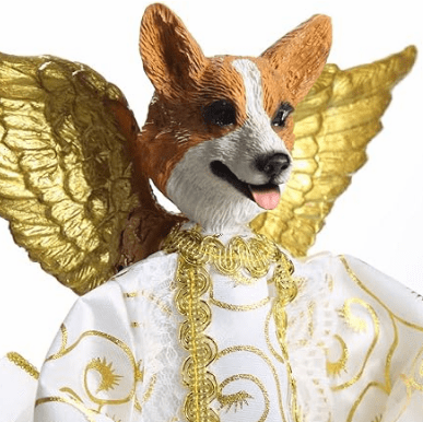 Corgi Angel Christmas Tree Topper (Pembroke) at Animalden.com