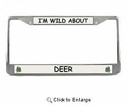 Deer License Plate Frame, License Plate Frames, Deer Gifts | Animalden.com