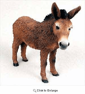 Donkey Figurine Red, Figurines | Animalden.com