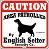 English Setter Caution Sign - Animalden.com