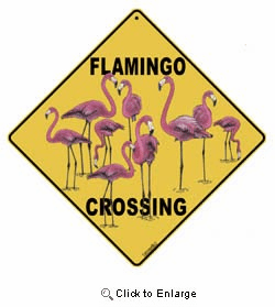 Flamingo Sign, Guard Sign, Flamingo Gifts | Animalden.com