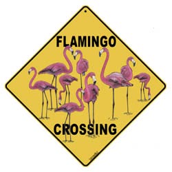 Flamingo Sign, Guard Sign, Flamingo Gifts | Animalden.com