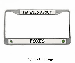 Fox License Plate Frame, License Plate Frames, Fox Gifts | Animalden.com