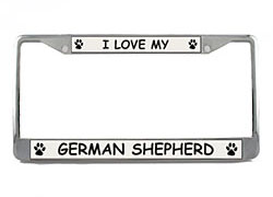 German Shepherd License Plate Frame, License Plate Frames, German ...