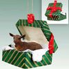 Goat Gift Box Christmas Ornament Brown | Animalden.com