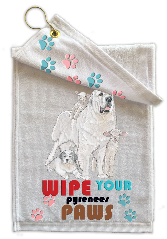 Great Pyrenees Paw Wipe Towel from Animalden.com