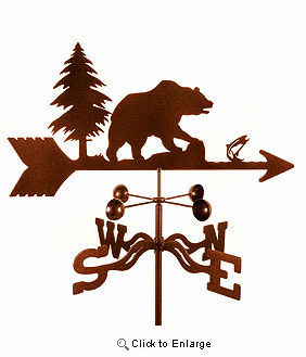 Grizzly Bear Weathervane & Weathervanes | Animalden.com