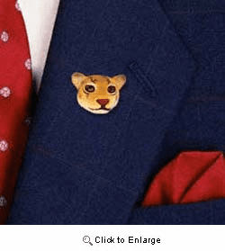 Jaguar Pin Hand Painted Resin - Animalden.com