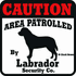 Labrador Bumper Sticker Caution at Animal Den