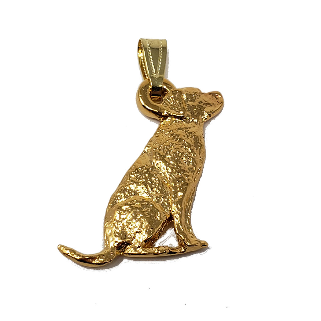 Labrador Retriever 24K Gold Plated Pendant Sitting, Pendants ...
