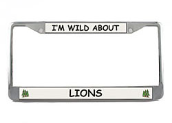 Lion License Plate Frame, License Plate Frames, Lion Gifts | Animalden.com