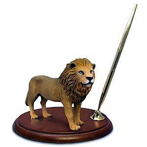 Lion Pen Holder, Pen Holders, Lion Gifts | Animalden.com
