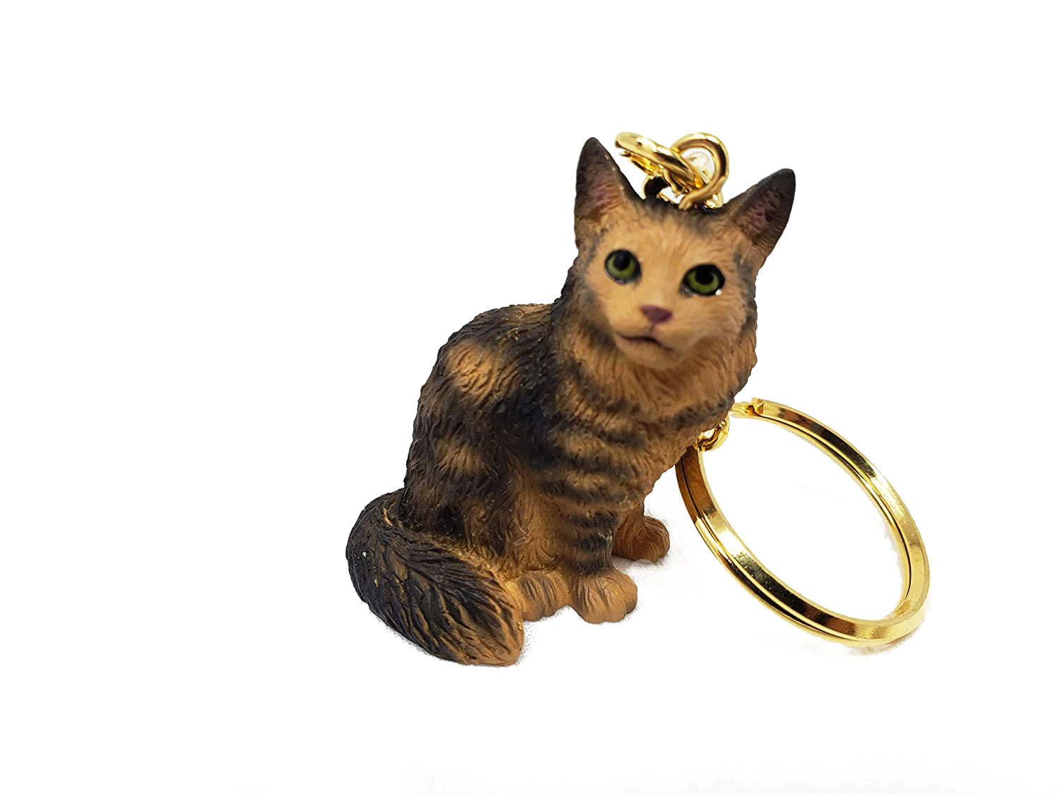 Maine Coon Cat Keychain, Key Chain, Maine Coon Cat Gifts | Animalden.com
