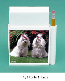 Maltese Hold-a-Note, Note Holder, Maltese Gifts | Animalden.com