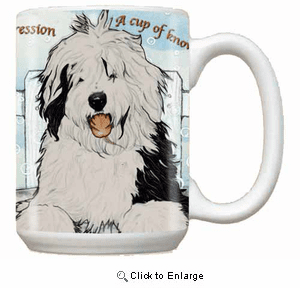 Old English Sheepdog Coffee Mug & Cups, Old English Sheepdog Gifts ...