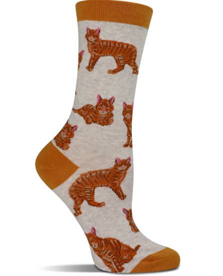 Orange Tabby Cat Socks