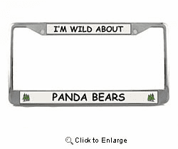 Panda Bear License Plate Frame, License Plate Frames, Panda Bear Gifts ...