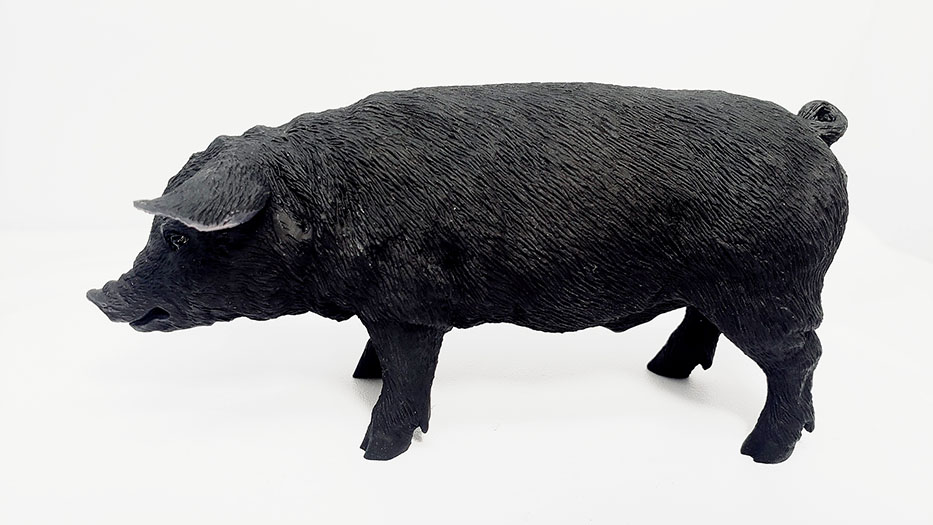 Pig Figurine Black, Figurines | Animalden.com