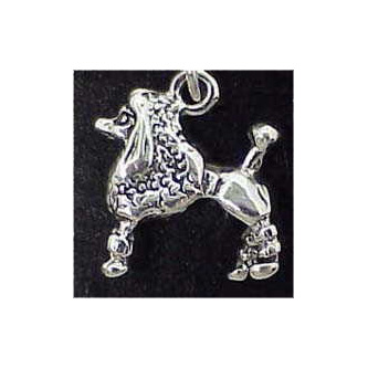 Poodle Sterling Silver Charm - Animalden.com