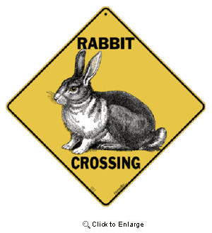 Rabbit Sign, Guard Sign, Rabbit Gifts | Animalden.com