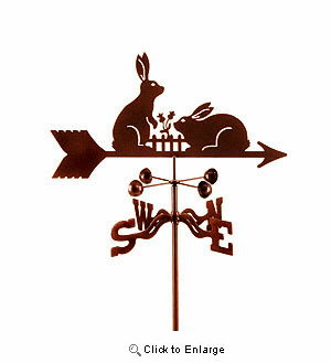 Rabbit Weathervane & Weathervanes | Animalden.com